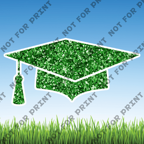 Teal Graduation Cap And Diploma